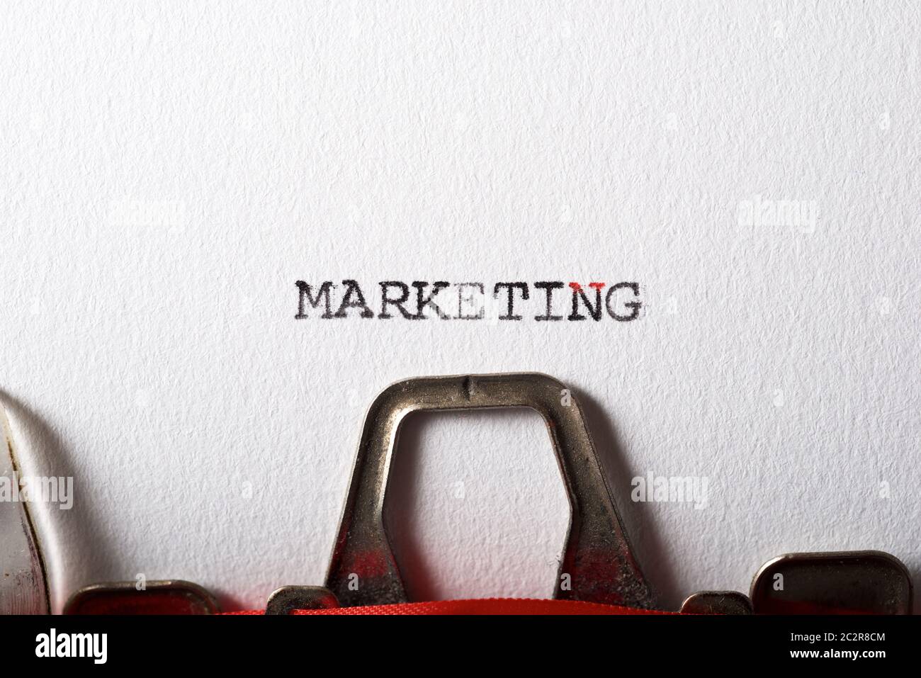 The word marketing written with a typewriter Stock Photo - Alamy