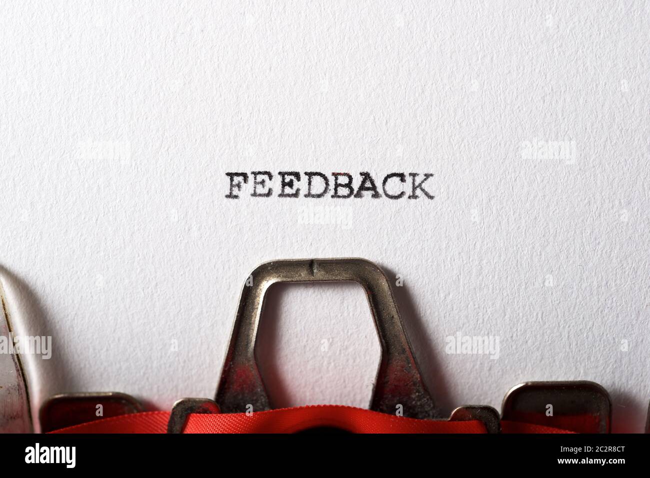 The word feedback written with a typewriter Stock Photo - Alamy