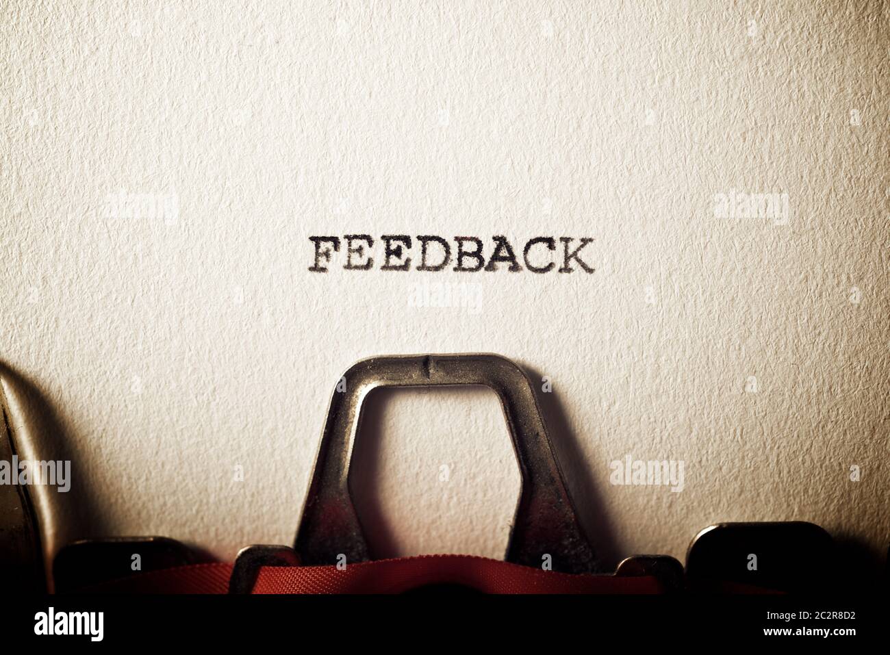 The word feedback written with a typewriter Stock Photo - Alamy