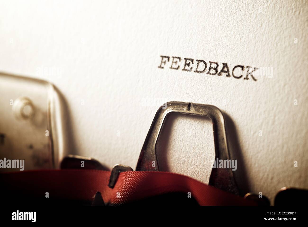 The word feedback written with a typewriter Stock Photo - Alamy