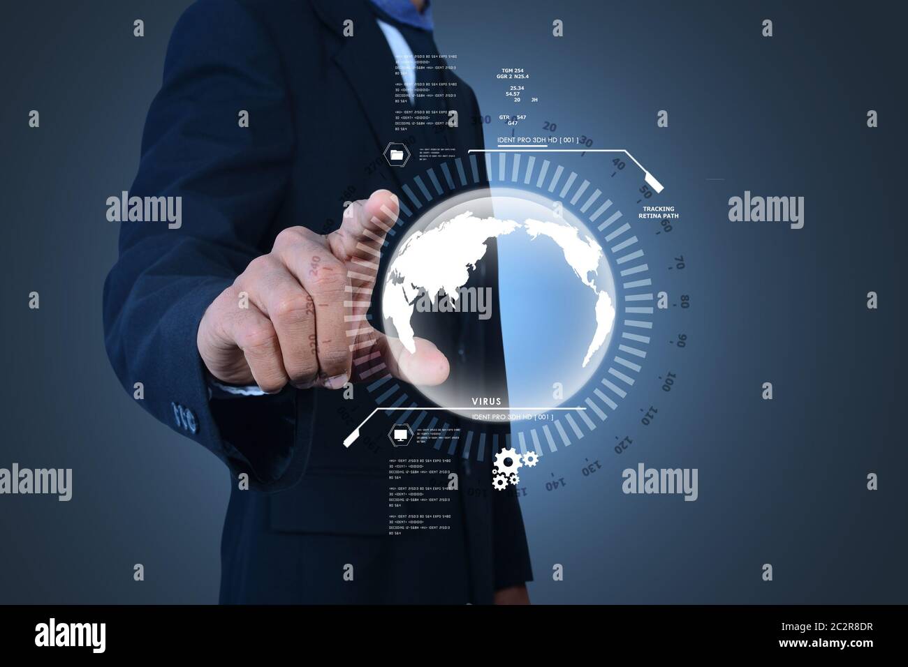 Smart hand showing futuristic technology Stock Photo - Alamy