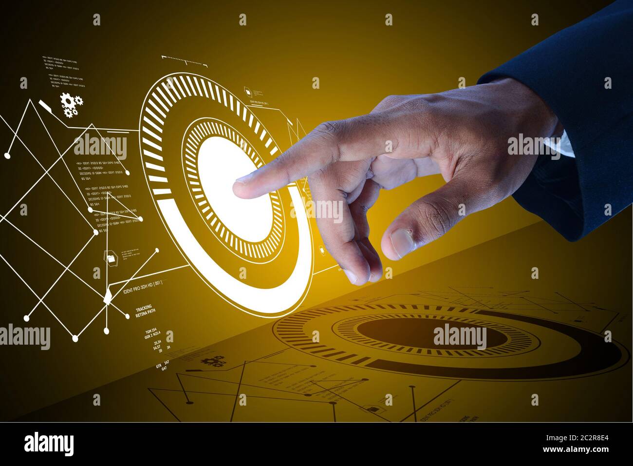 Smart hand showing futuristic technology Stock Photo - Alamy