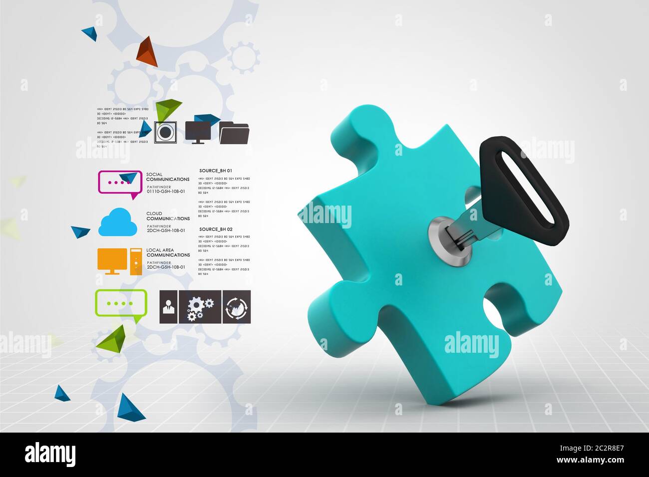 Puzzle and key Stock Photo - Alamy