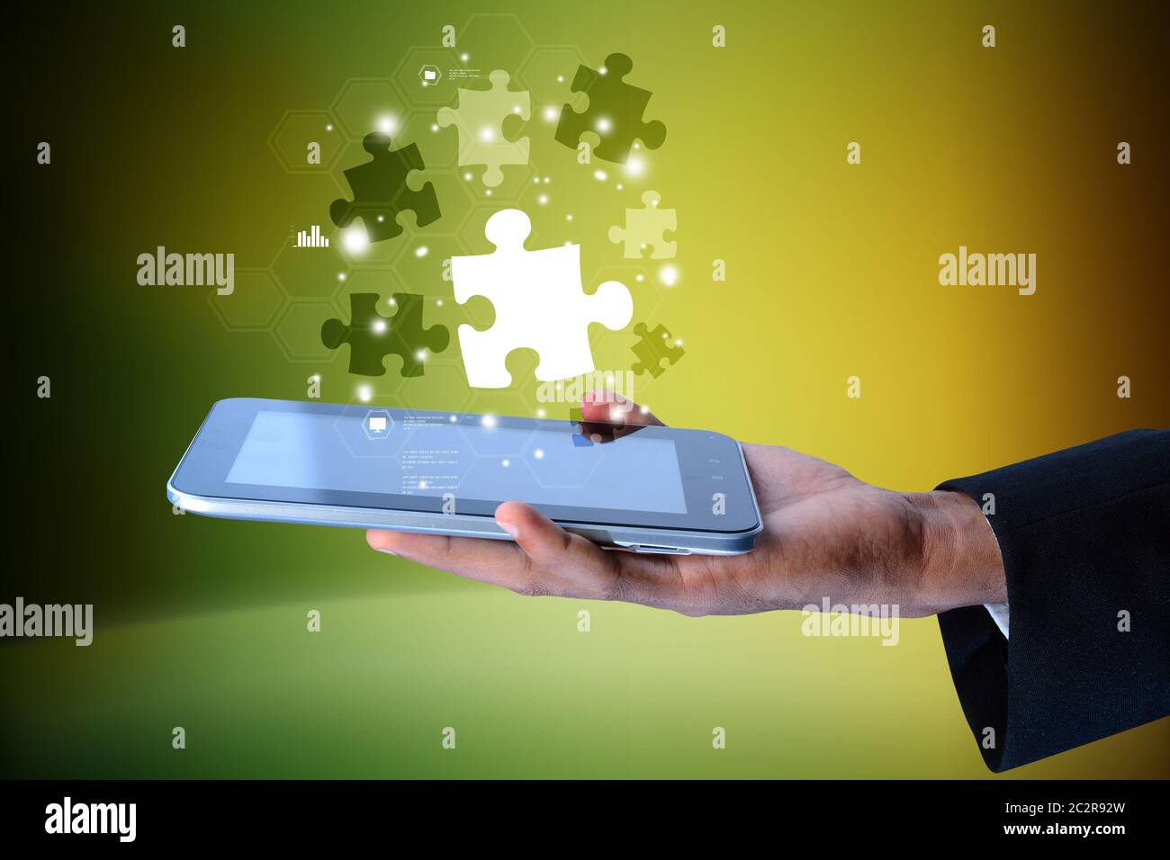 Futuristic touch screen display Stock Photo - Alamy