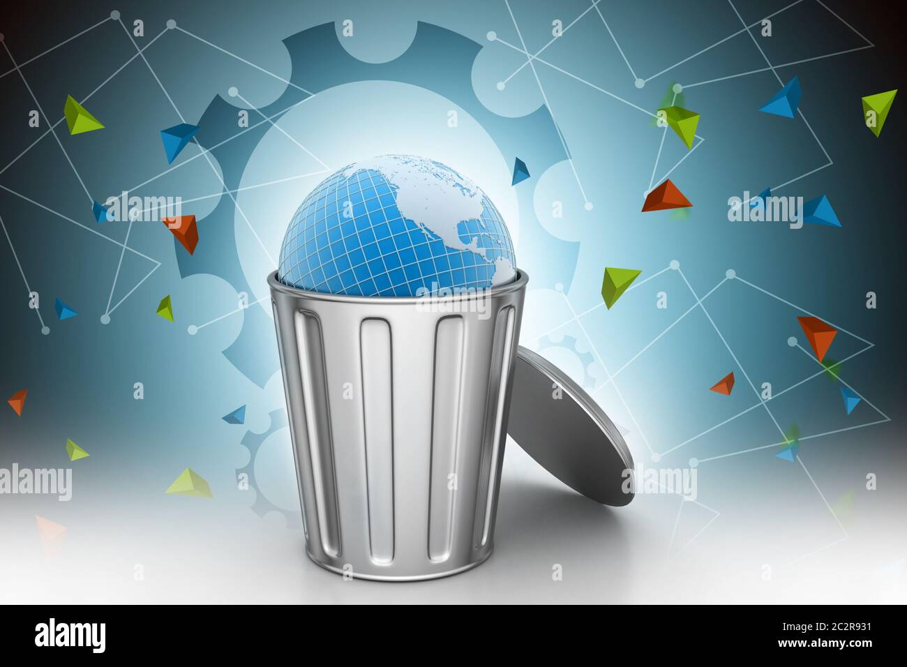 Earth globe garbage bin hi-res stock photography and images - Alamy
