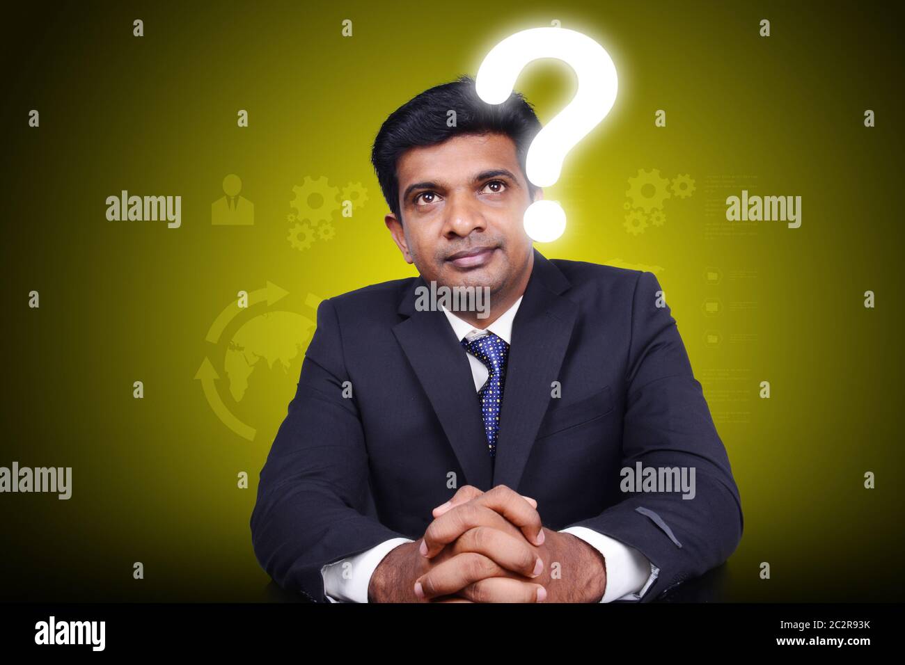 3d man thinking doubt Stock Photo - Alamy
