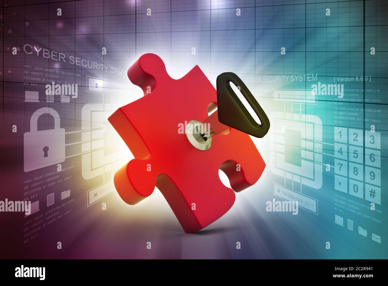 Puzzle and key Stock Photo - Alamy