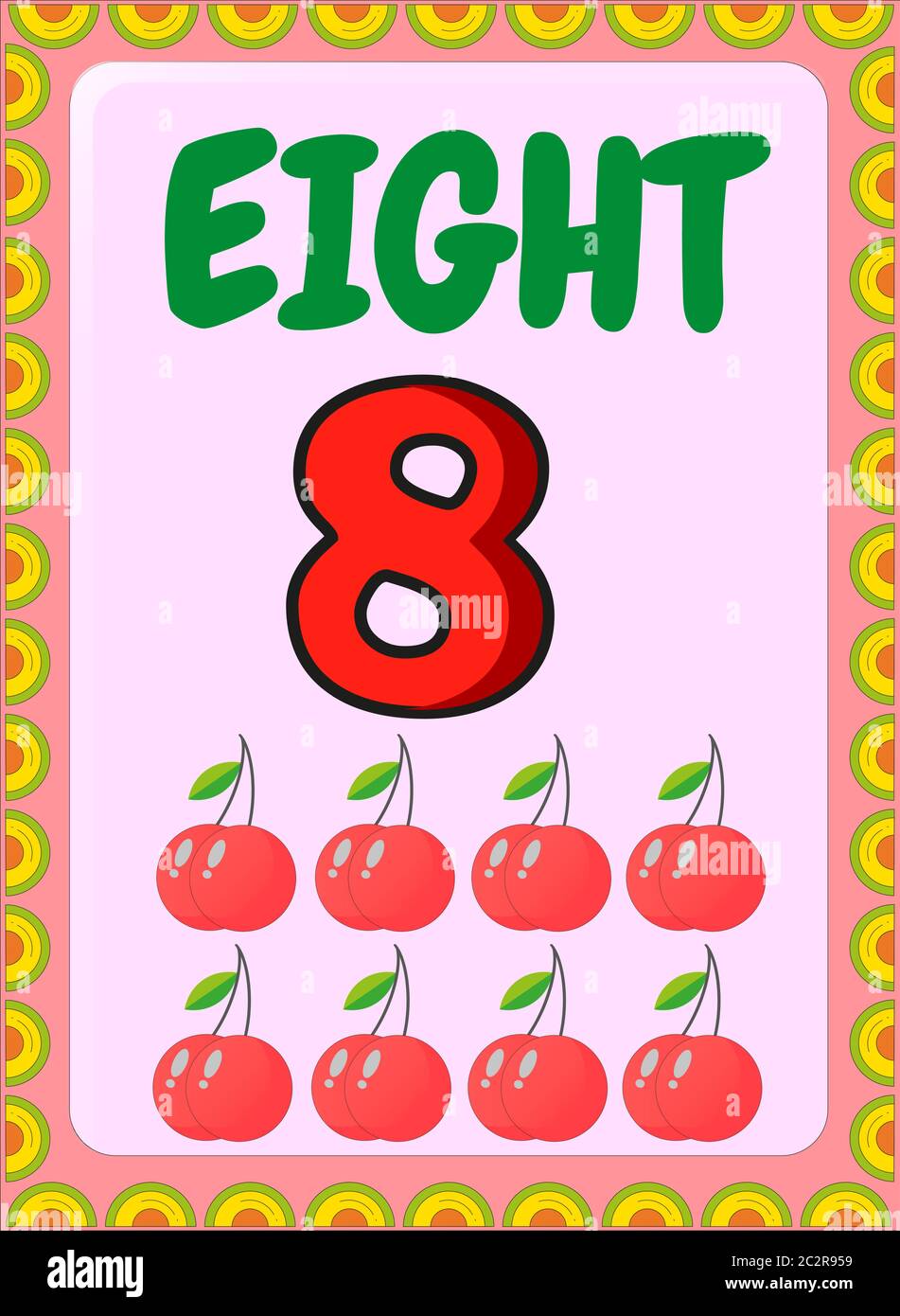 Preschool toddler math with cherry design Stock Vector Image & Art - Alamy