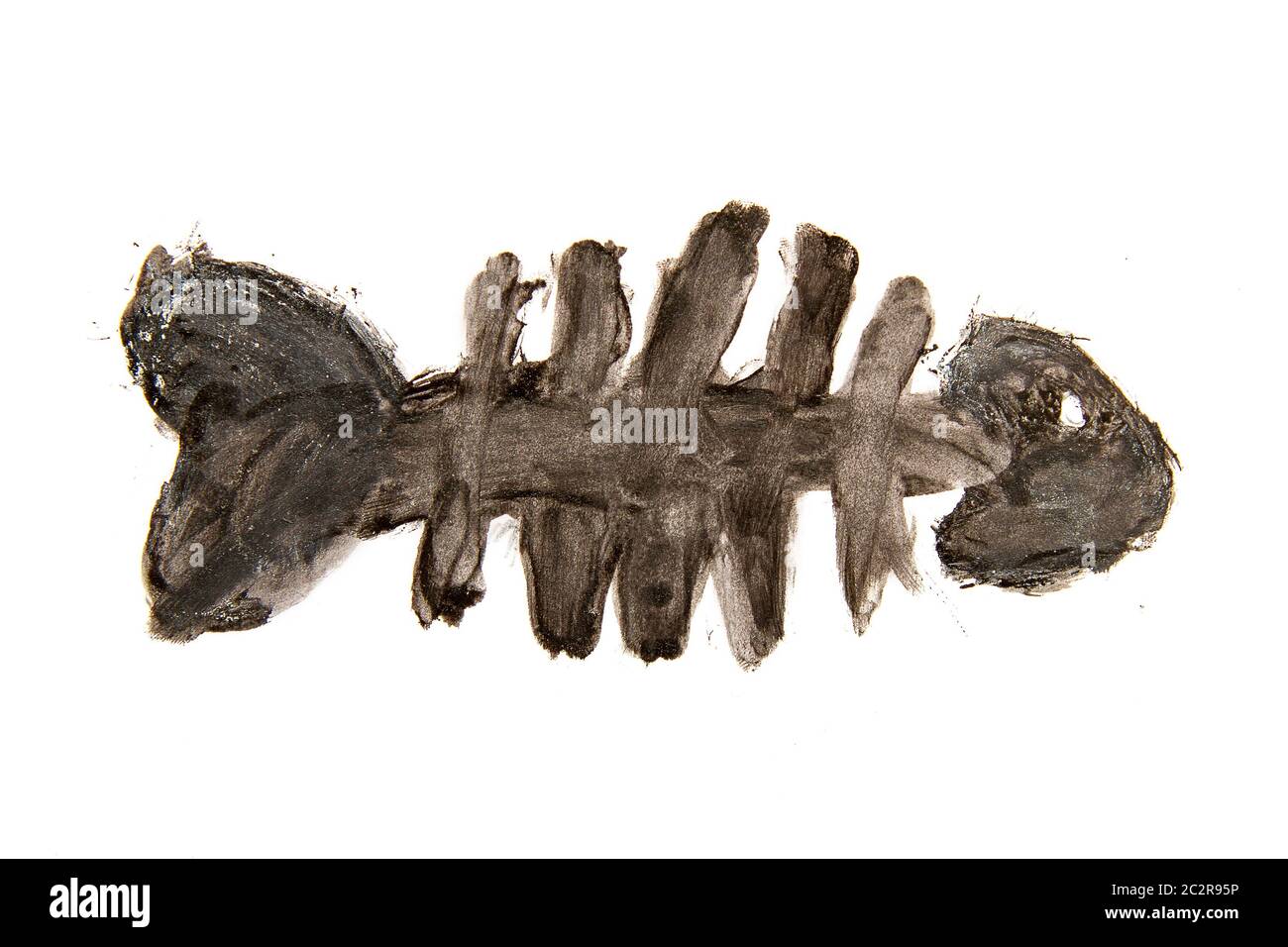 black fish skeleton Stock Photo - Alamy