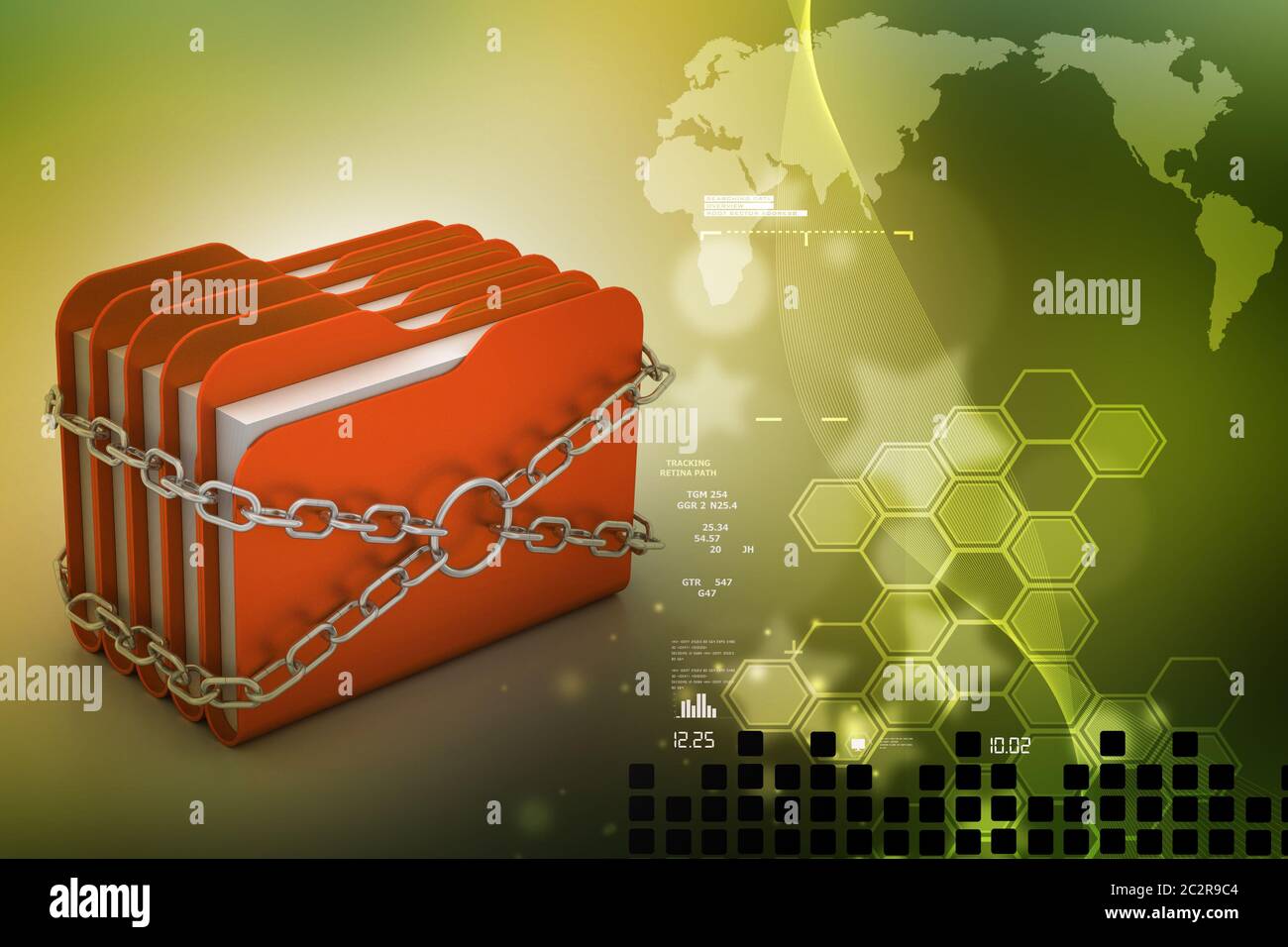 folder locked by chains Stock Photo - Alamy