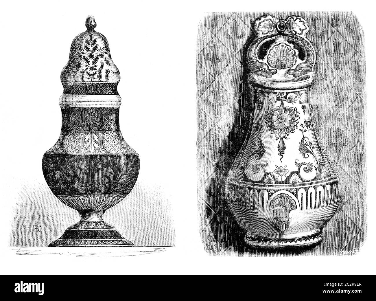 Faience from Rouen. Fontaine applies; Painted, Sugar, a yellow ocher ...