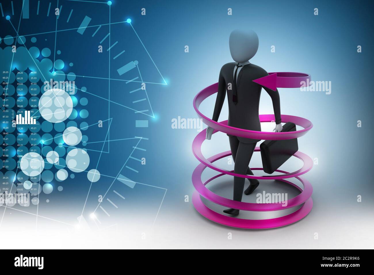 3d man business success concept Stock Photo - Alamy