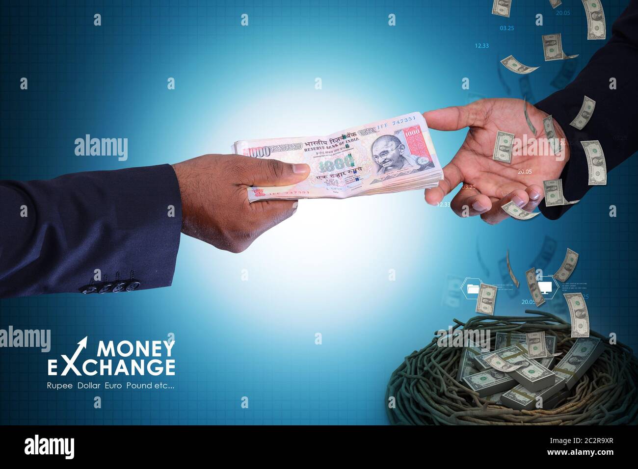 Currency exchange hand hi-res stock photography and images - Alamy