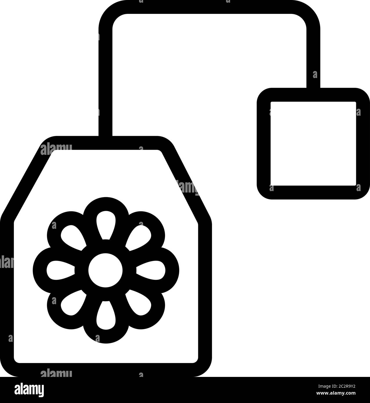 chamomile tea package bag icon vector outline illustration Stock Vector ...