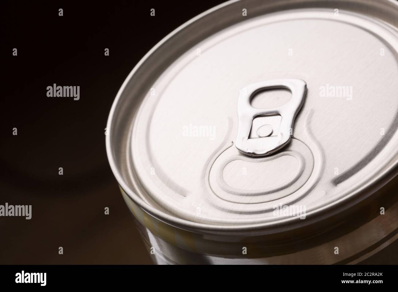 Aluminum can closeup picture. Toned Stock Photo - Alamy