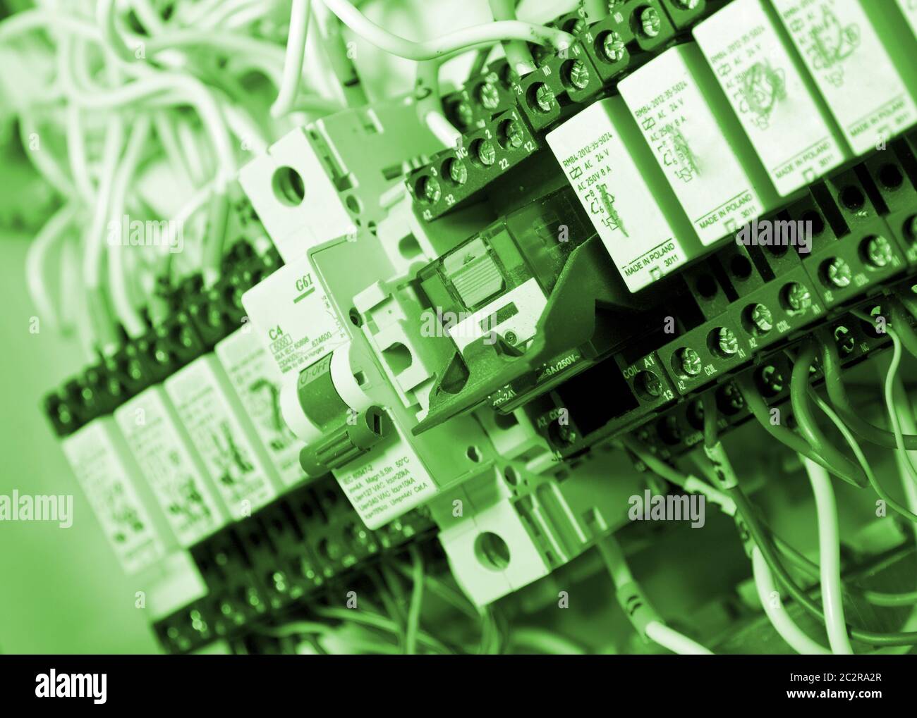 Row of fuseboxes Stock Photo - Alamy