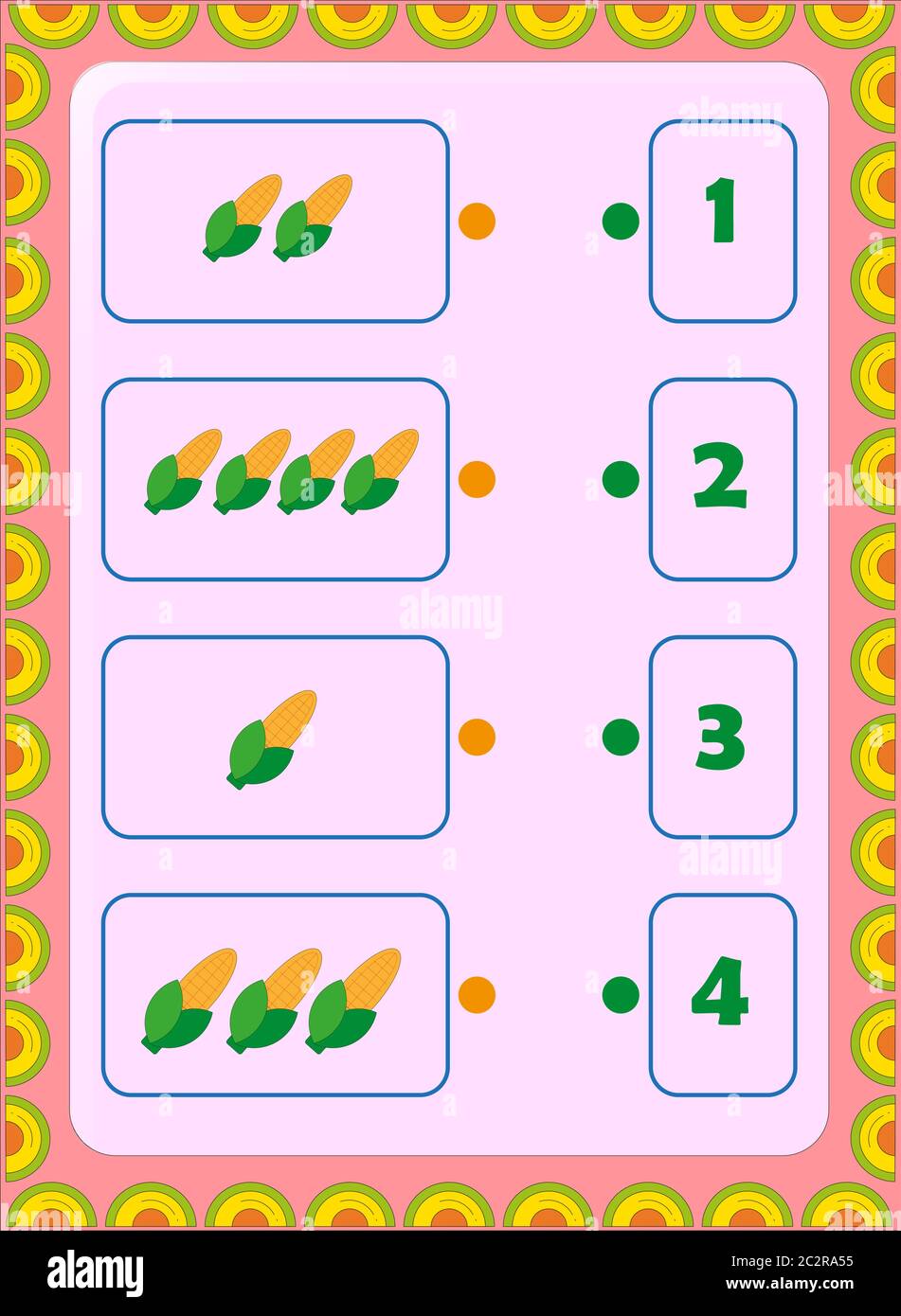 Preschool and toddler math with corn design Stock Vector Image & Art ...