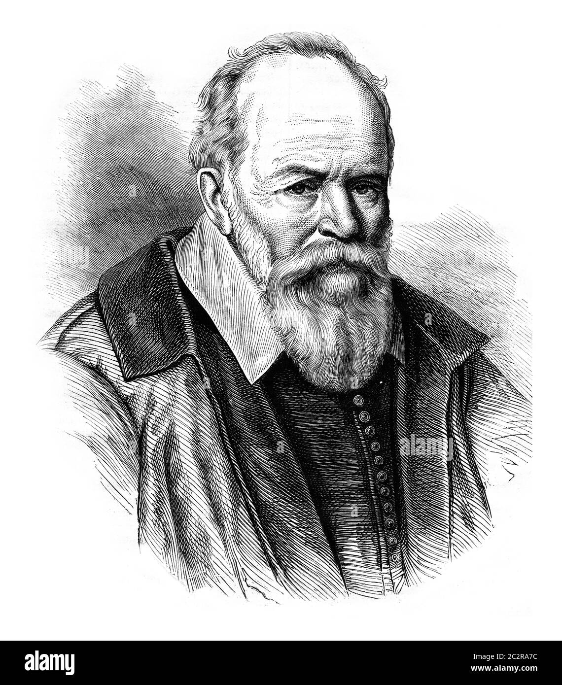 President Jeannin, vintage engraved illustration. Magasin Pittoresque ...