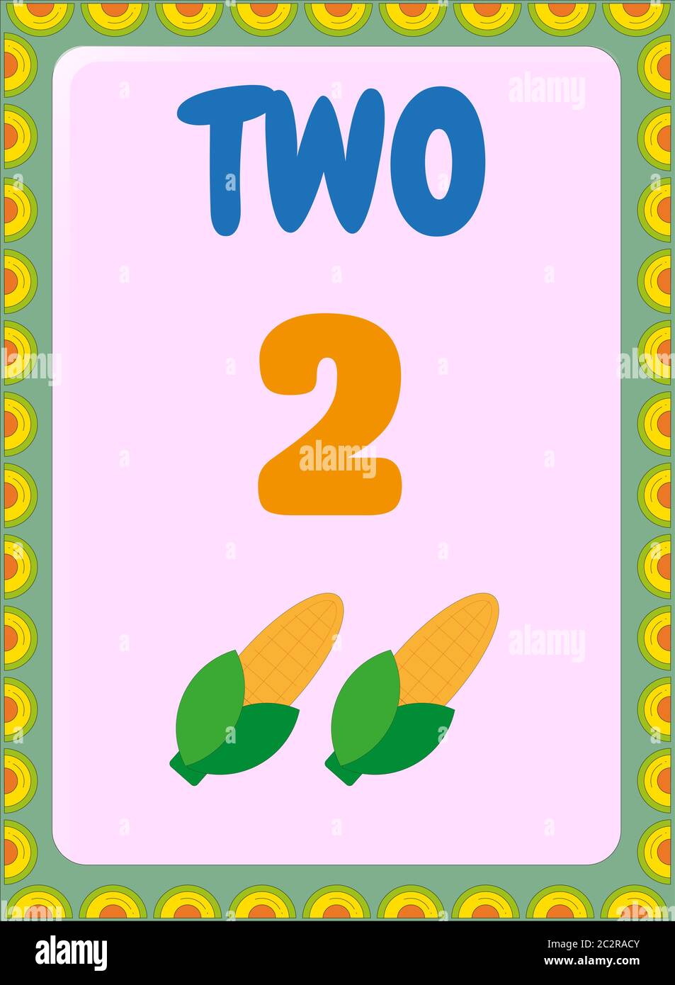 Preschool and toddler math with corn design Stock Vector Image & Art ...