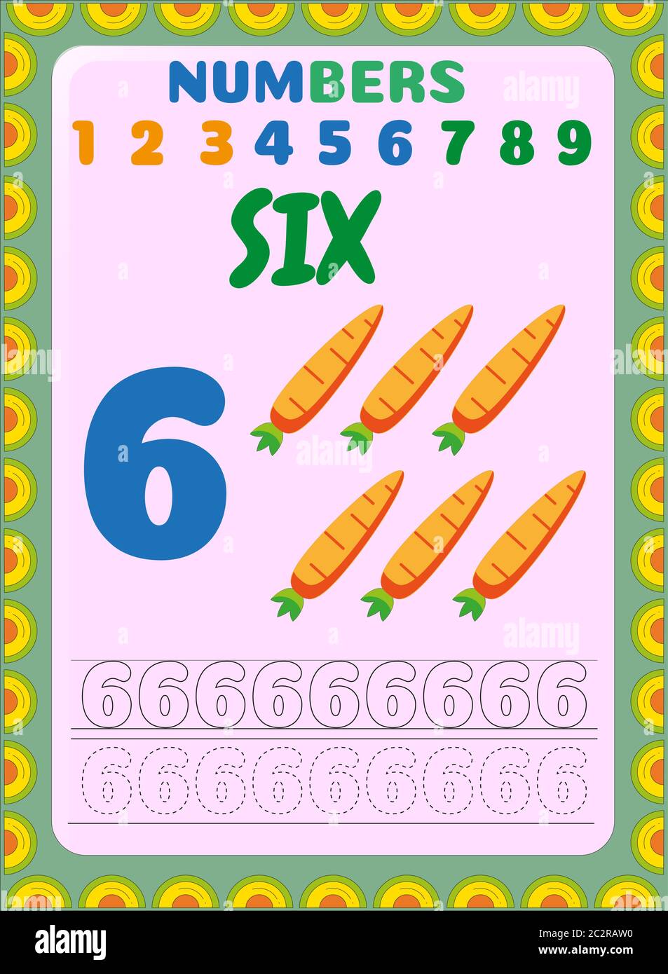 Preschool and toddler math with carrot design Stock Vector Image & Art ...