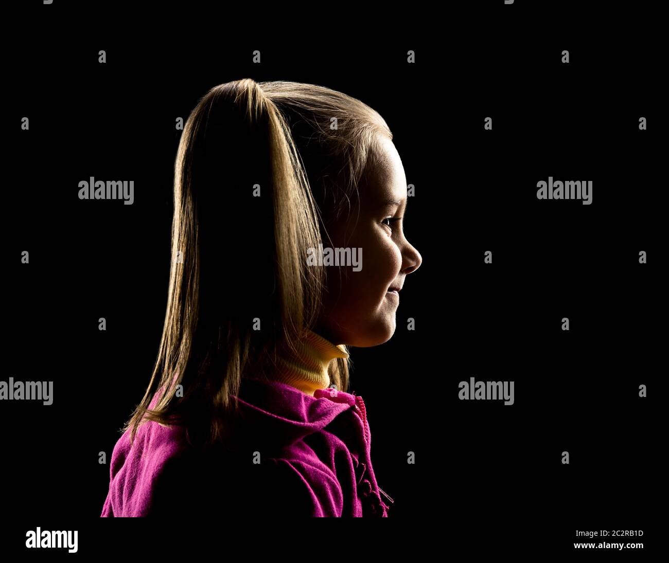 Side view of child's face Stock Photo - Alamy