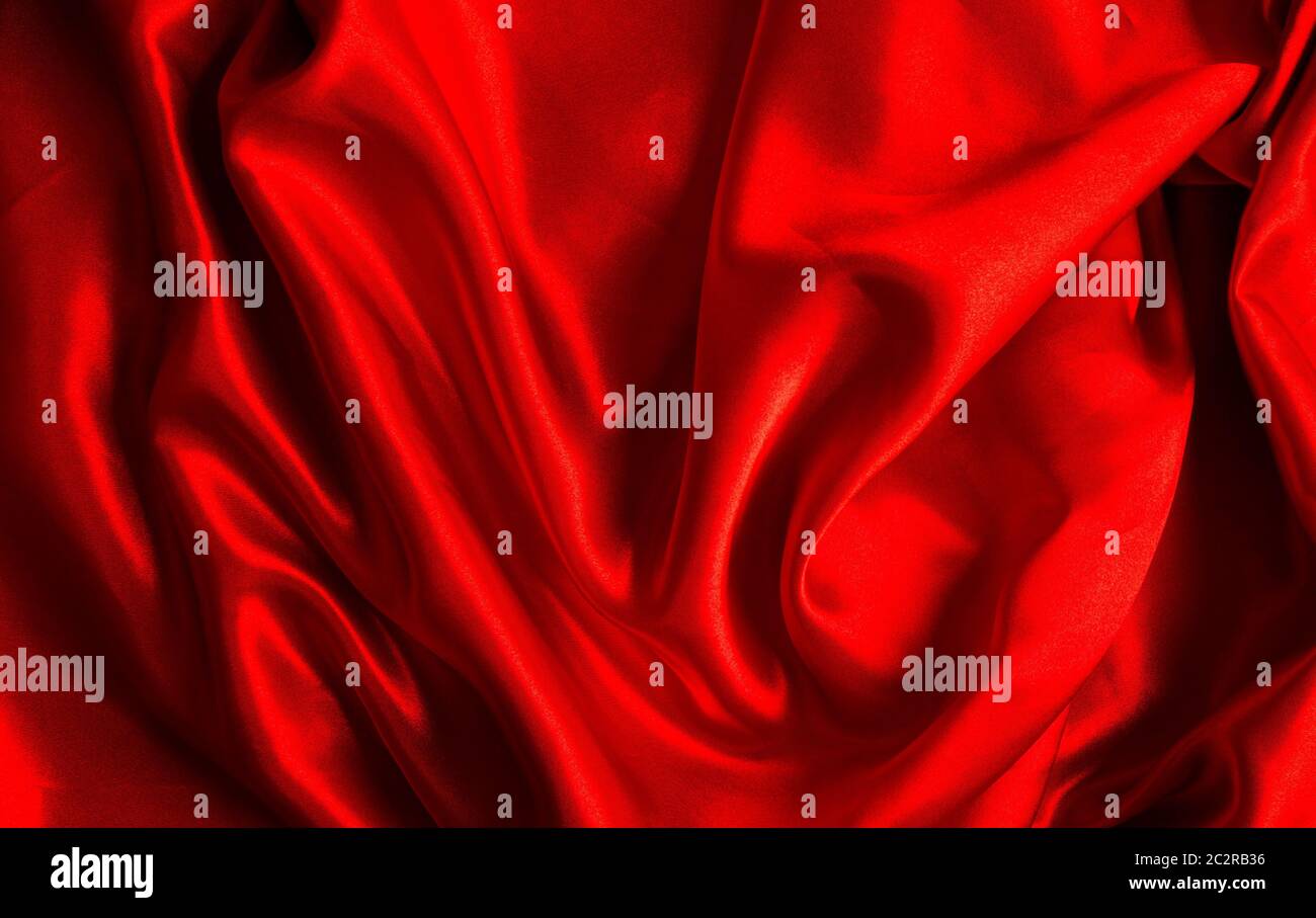 Red crumpled fabric Stock Photo - Alamy