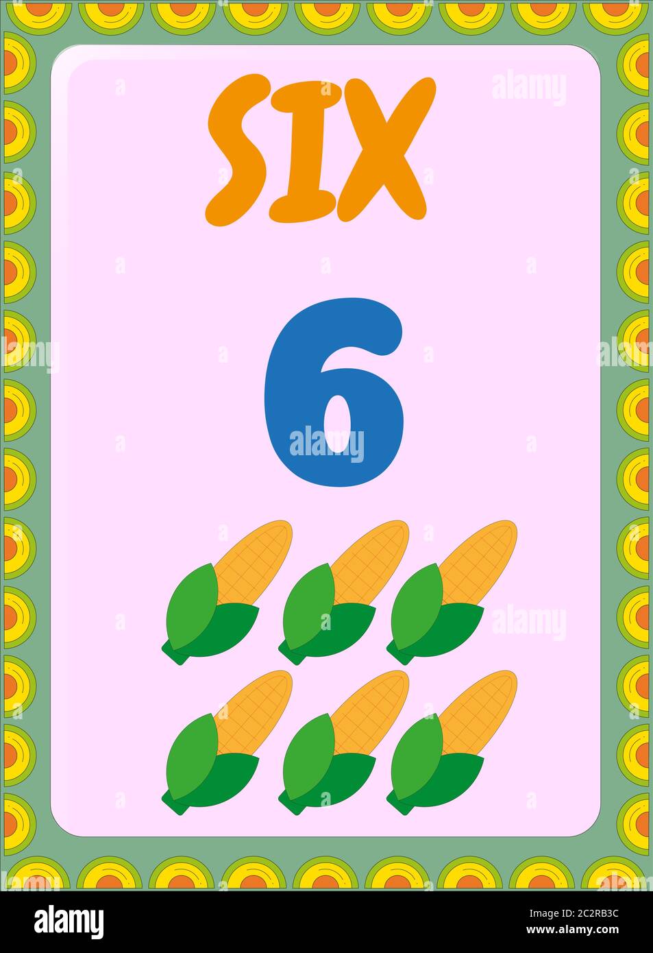Preschool and toddler math with corn design Stock Vector Image & Art ...