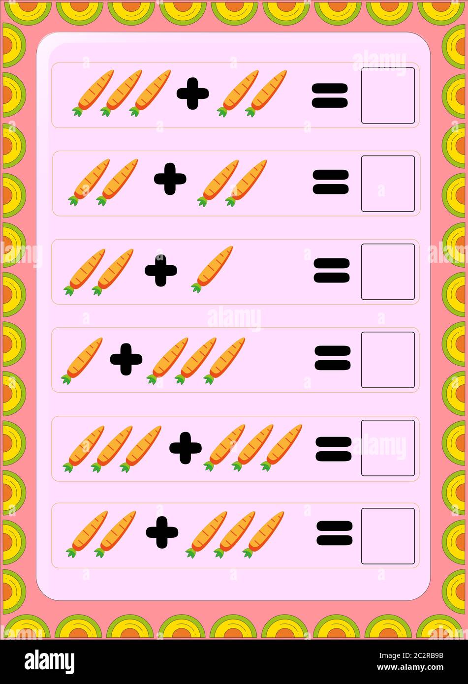 Preschool and toddler math with carrot design Stock Vector Image & Art ...