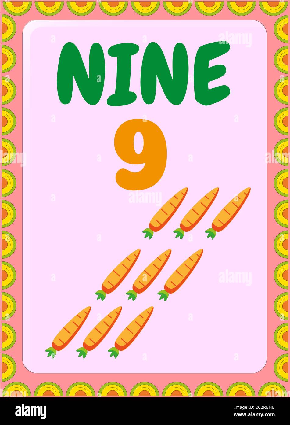 Preschool and toddler math with carrot design Stock Vector Image & Art ...