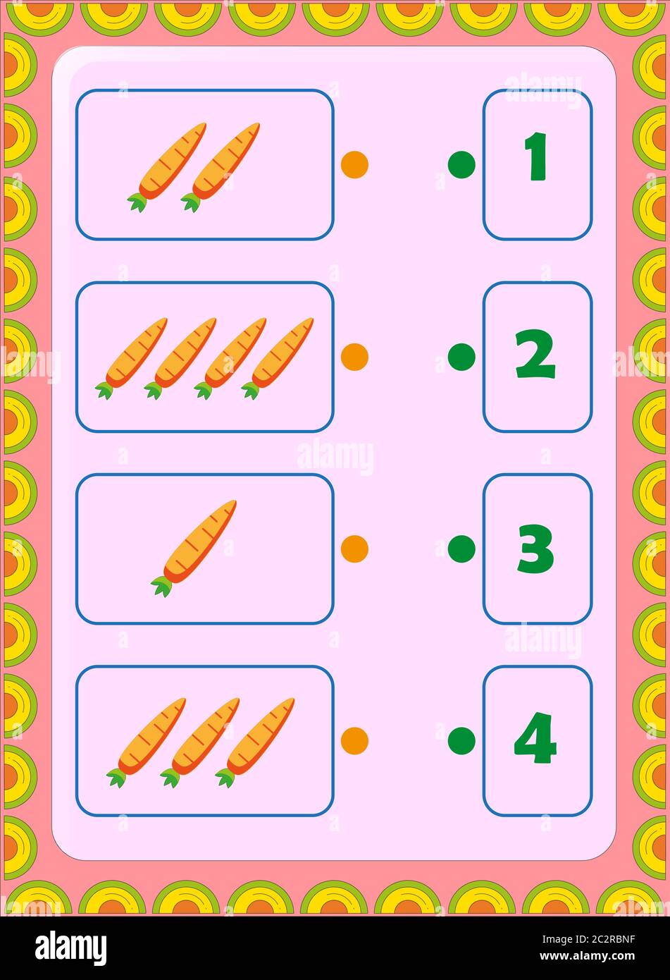 Preschool and toddler math with carrot design Stock Vector Image & Art ...