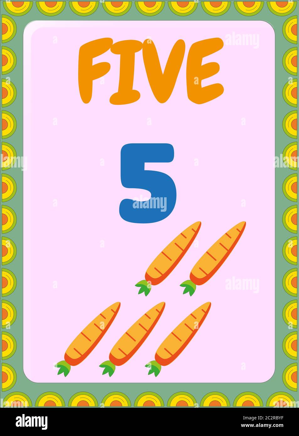 Preschool and toddler math with carrot design Stock Vector Image & Art ...