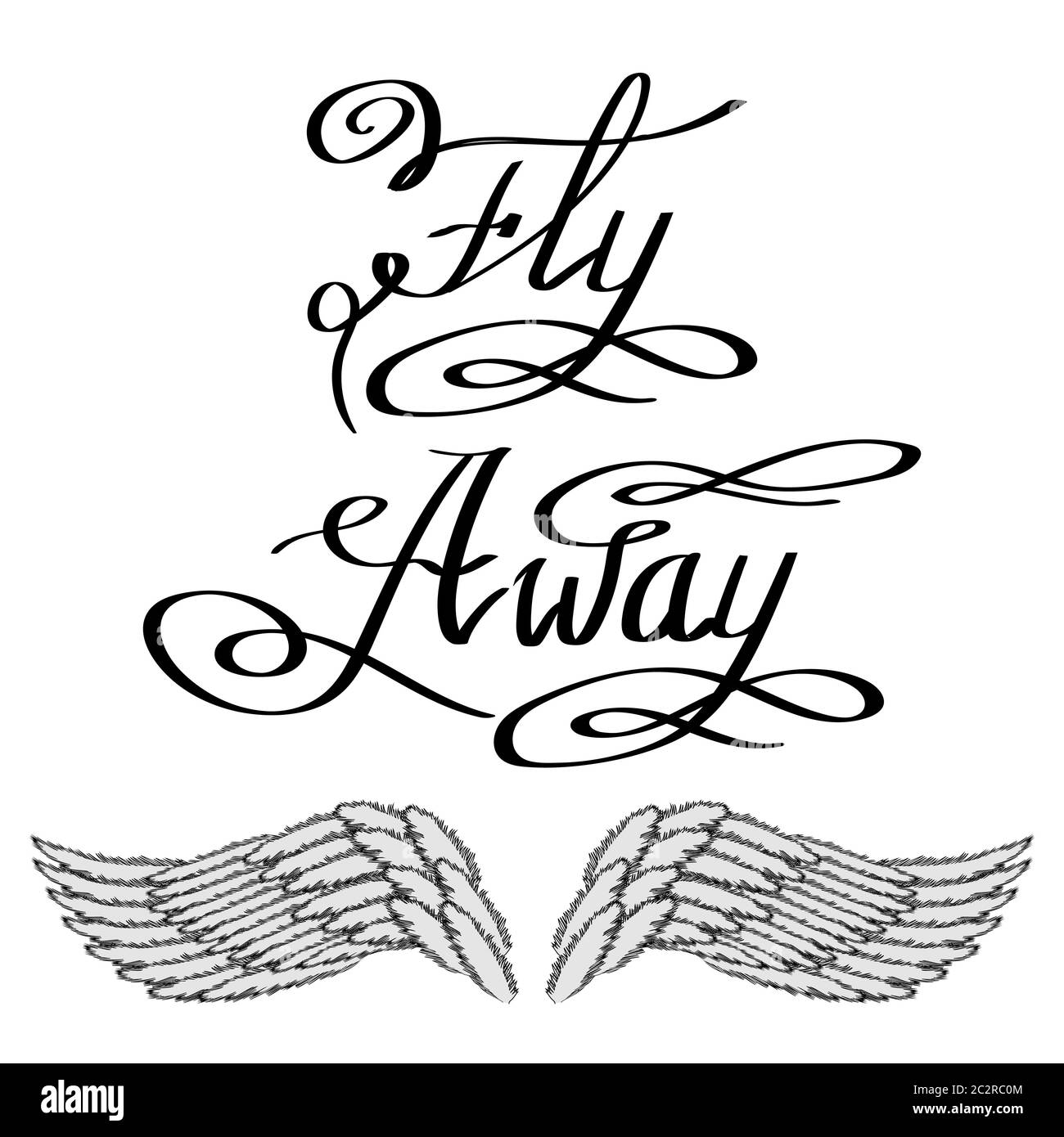 Angel or Phoenix Wings. Winged Logo Design. Part of Eagle Bird. Design ...