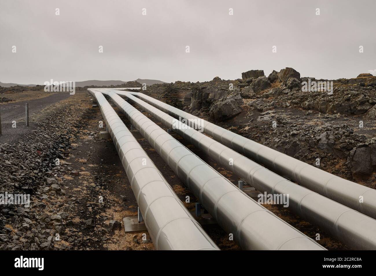 Pipelines in Iceland, geothermal heat transport on volcanic terrain ...