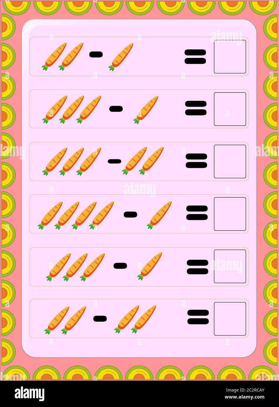 Preschool and toddler math with carrot design Stock Vector Image & Art ...