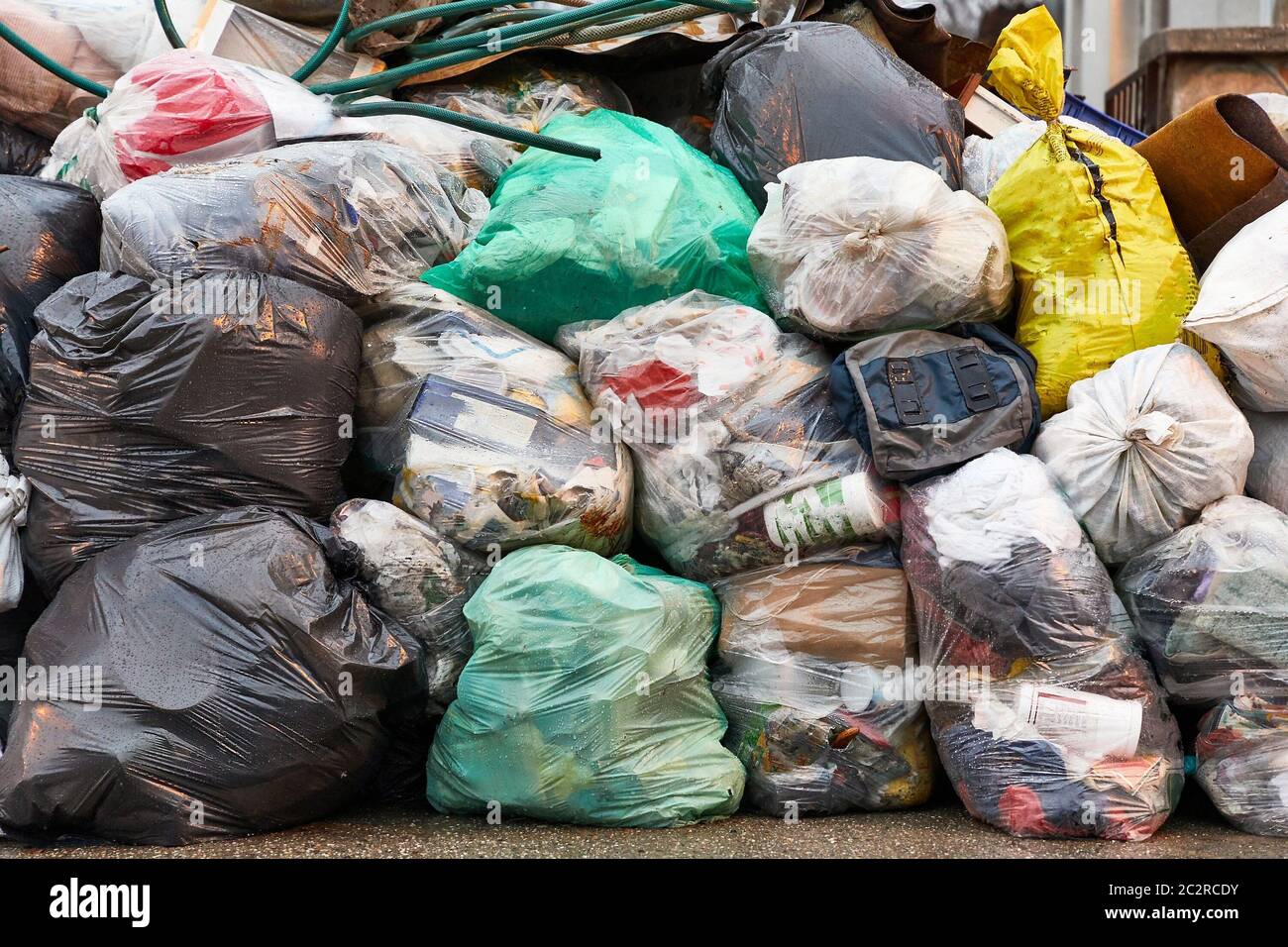Huge garbage pile in the street hi-res stock photography and images - Alamy