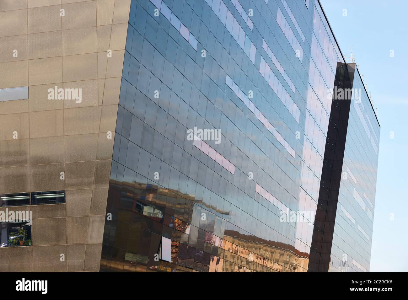 Black diamond modern building library facade in Copenhagen center ...