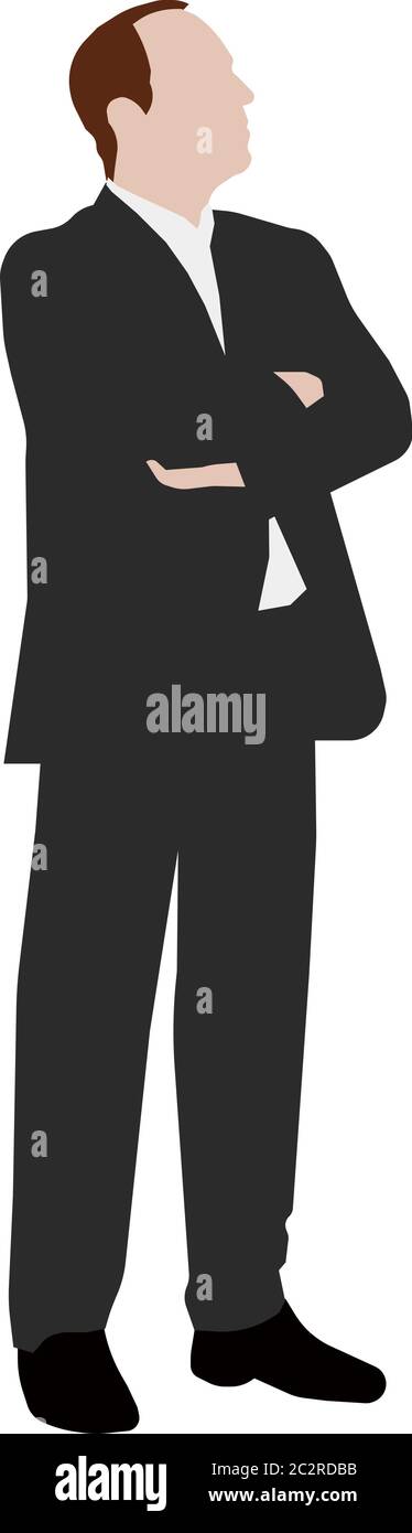 Faceless standing business man vector illustration Stock Vector Image ...