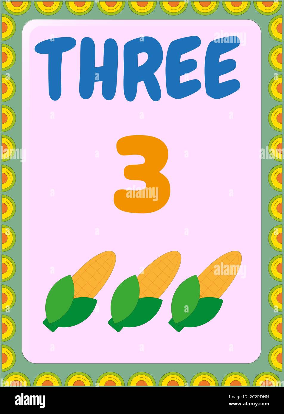 Preschool and toddler math with corn design Stock Vector Image & Art ...
