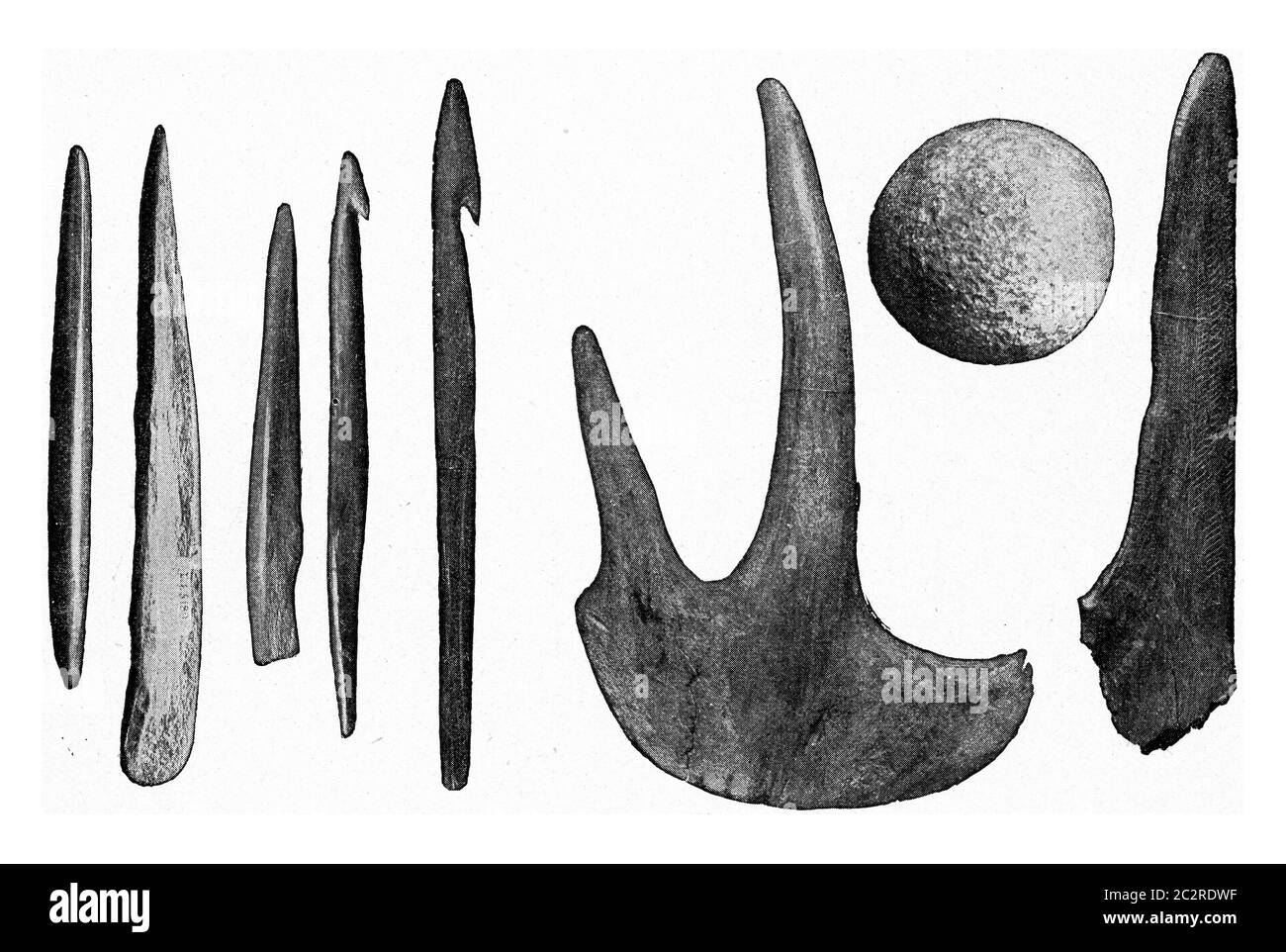 Bone fish hook Black and White Stock Photos & Images - Alamy