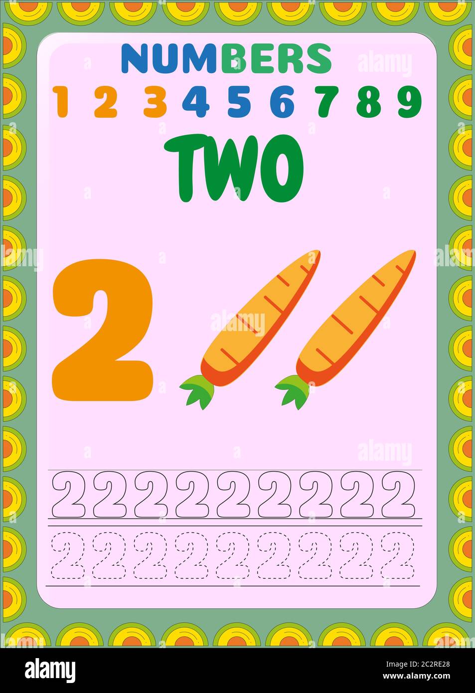 Preschool and toddler math with carrot design Stock Vector Image & Art ...