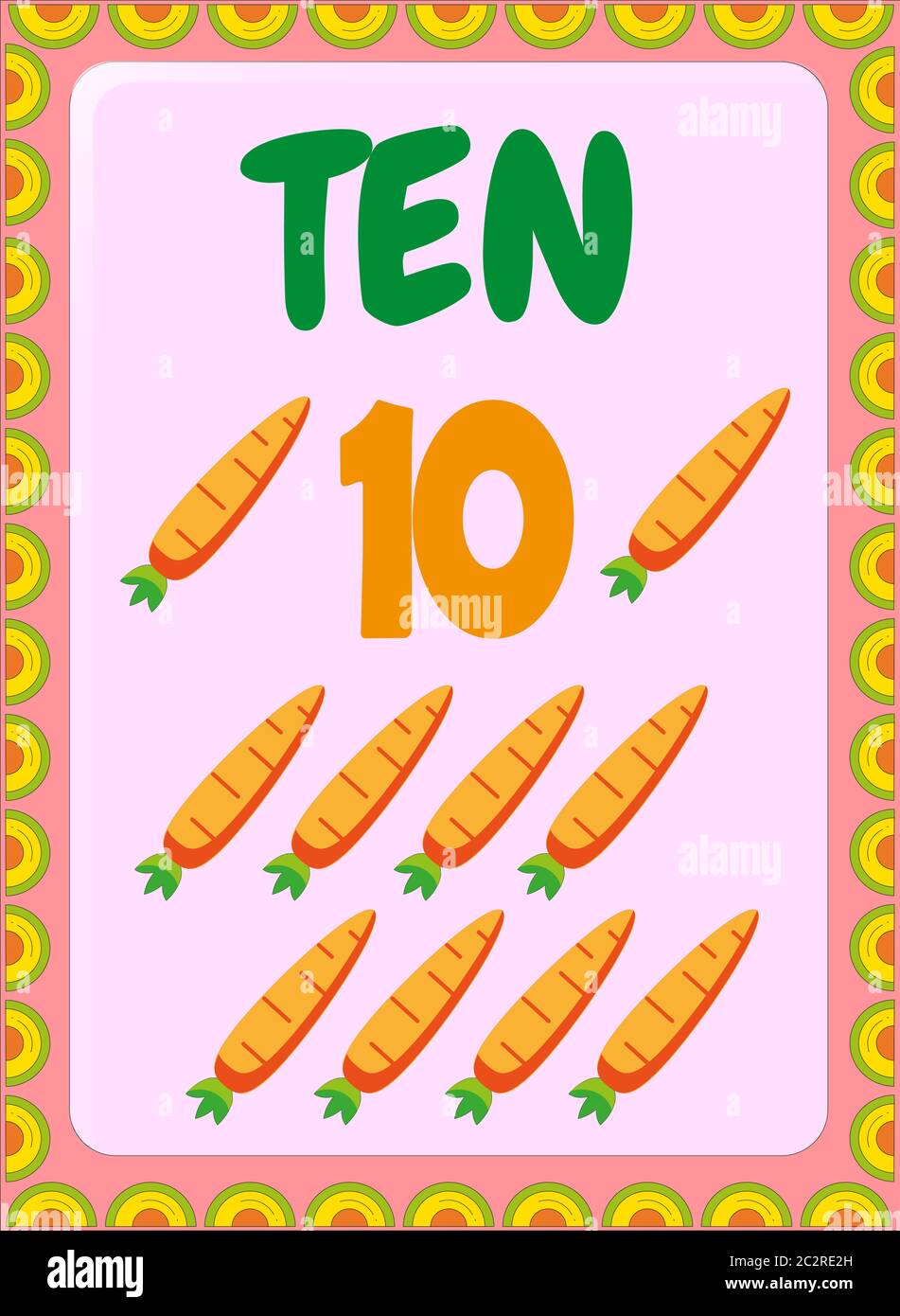 Preschool and toddler math with carrot design Stock Vector Image & Art ...