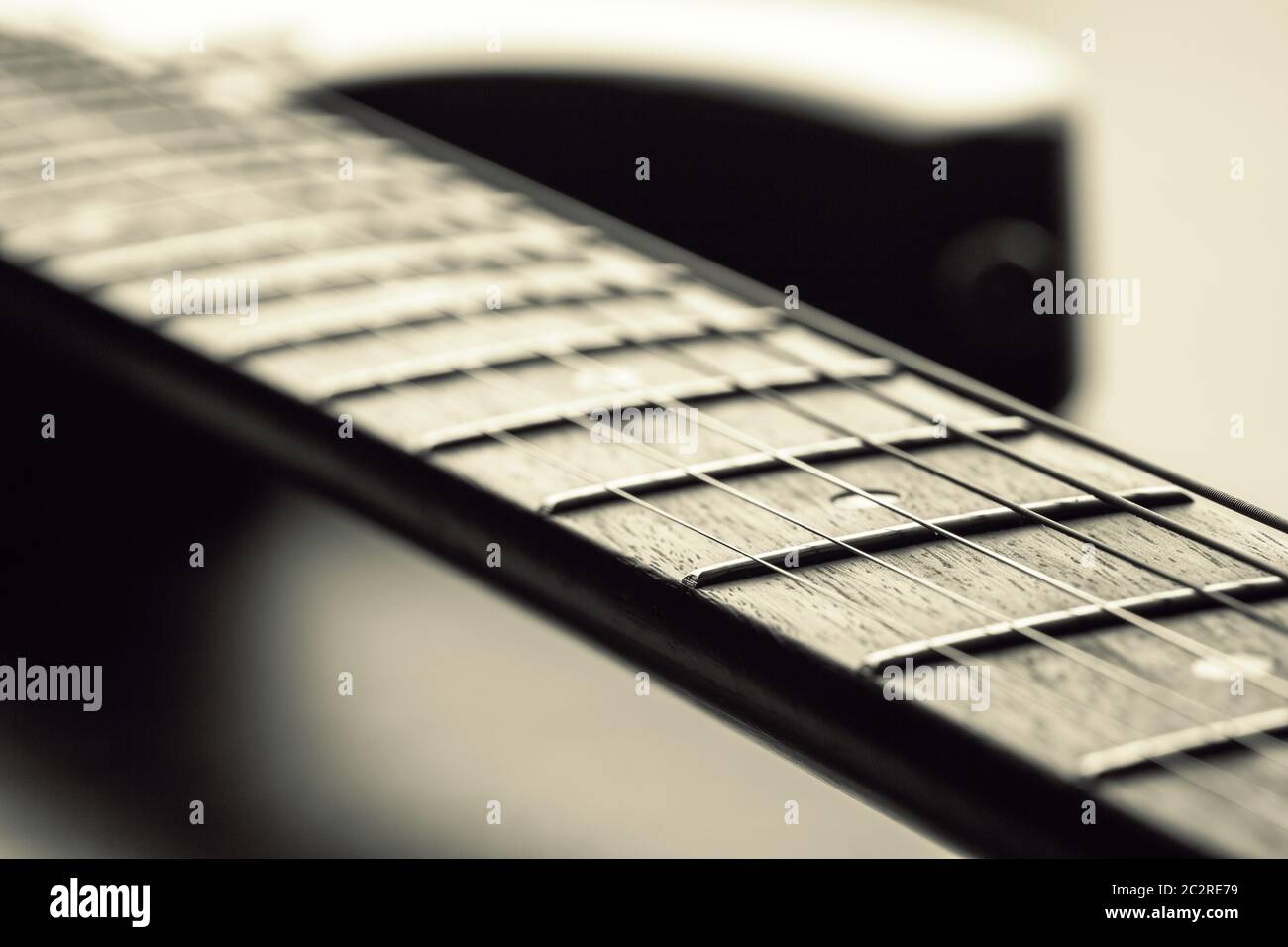 Closeup of electric guitar fretboard Stock Photo - Alamy