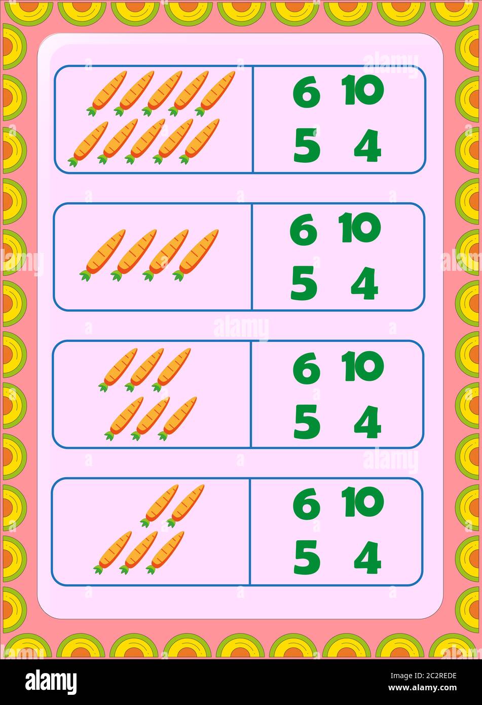 Preschool and toddler math with carrot design Stock Vector Image & Art ...