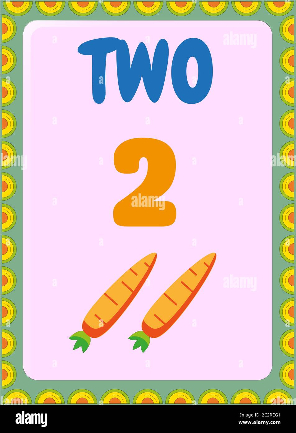 Preschool and toddler math with carrot design Stock Vector Image & Art ...