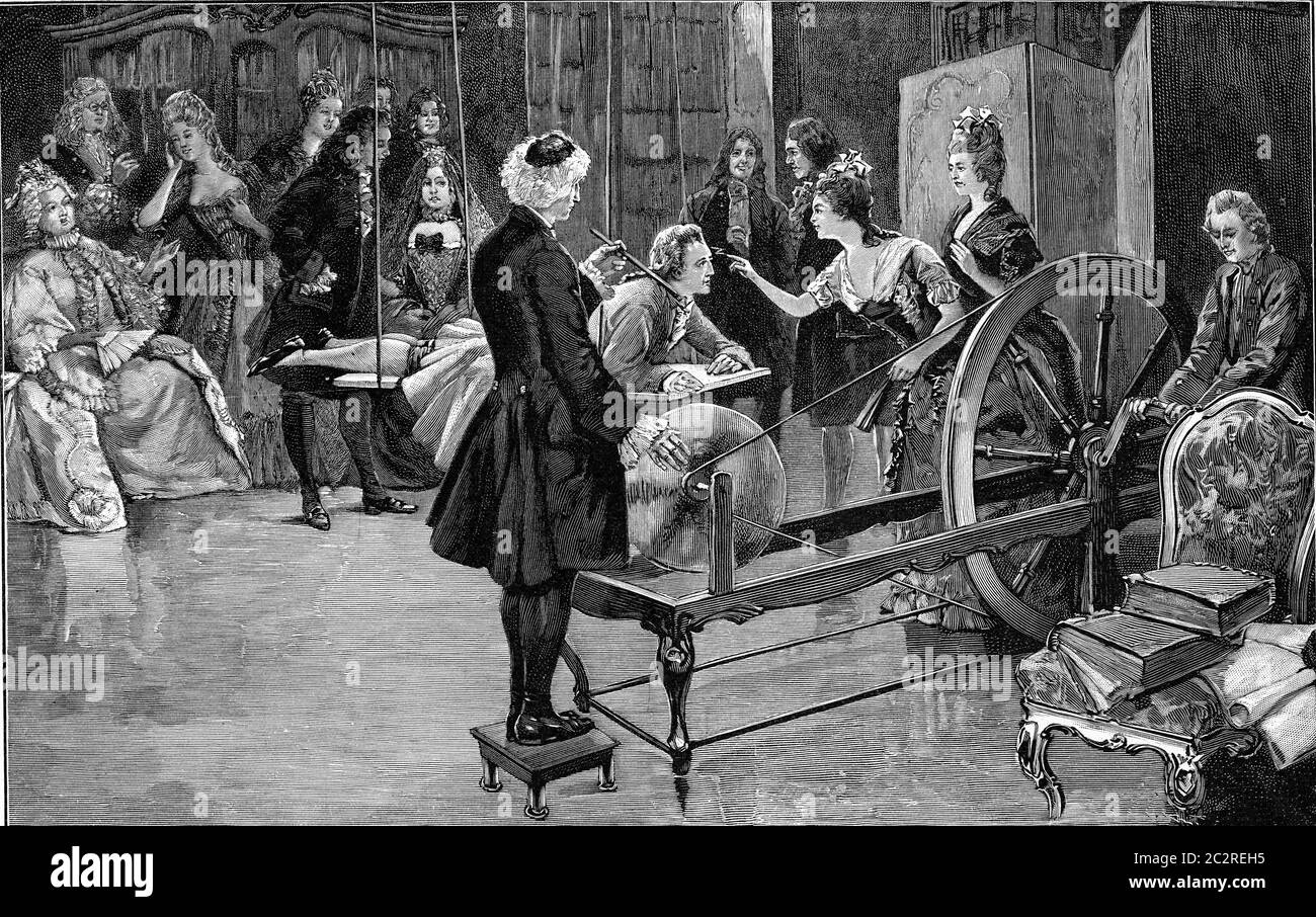 Electrical experiments of Father Nollet in Paris at the beginning of ...