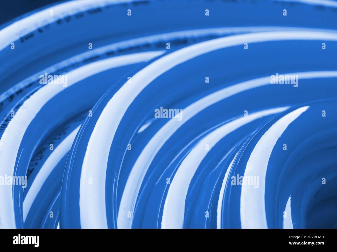 Close-up view of blue pipe for potable water Stock Photo - Alamy