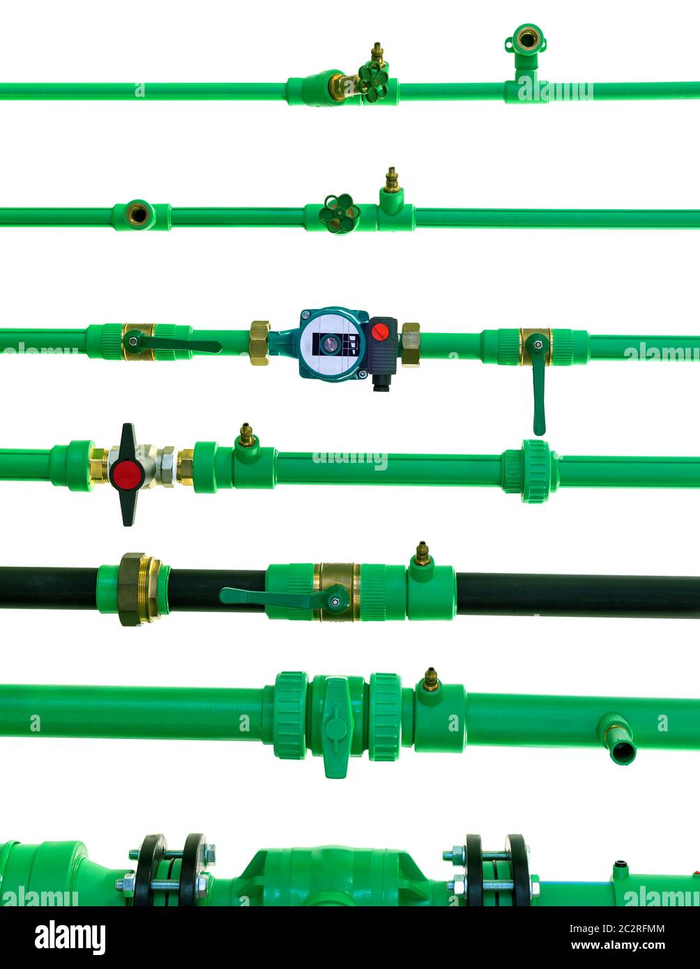Polymer pipes of heating system Stock Photo - Alamy