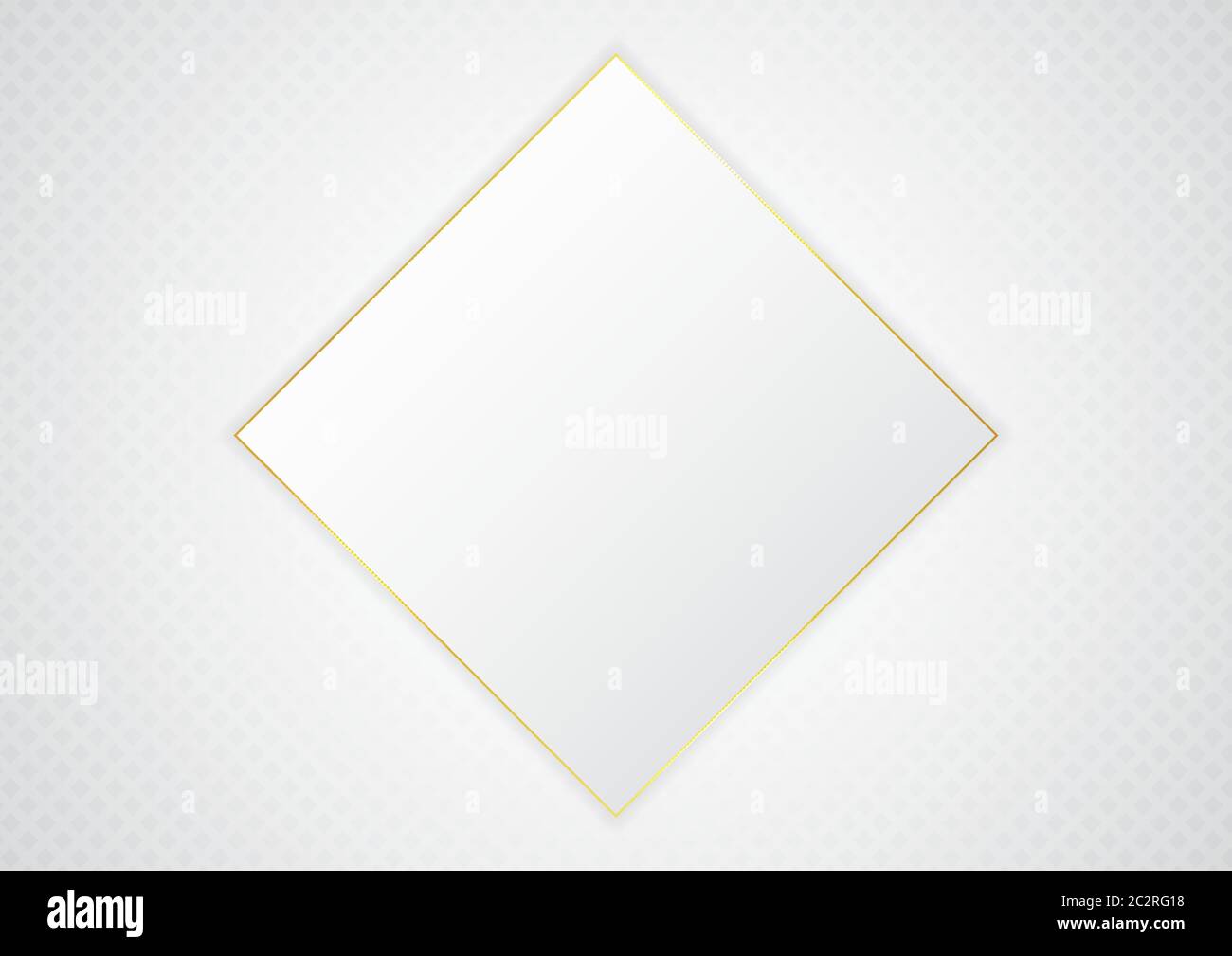 Square space shape for content clean white and gold metallic design ...