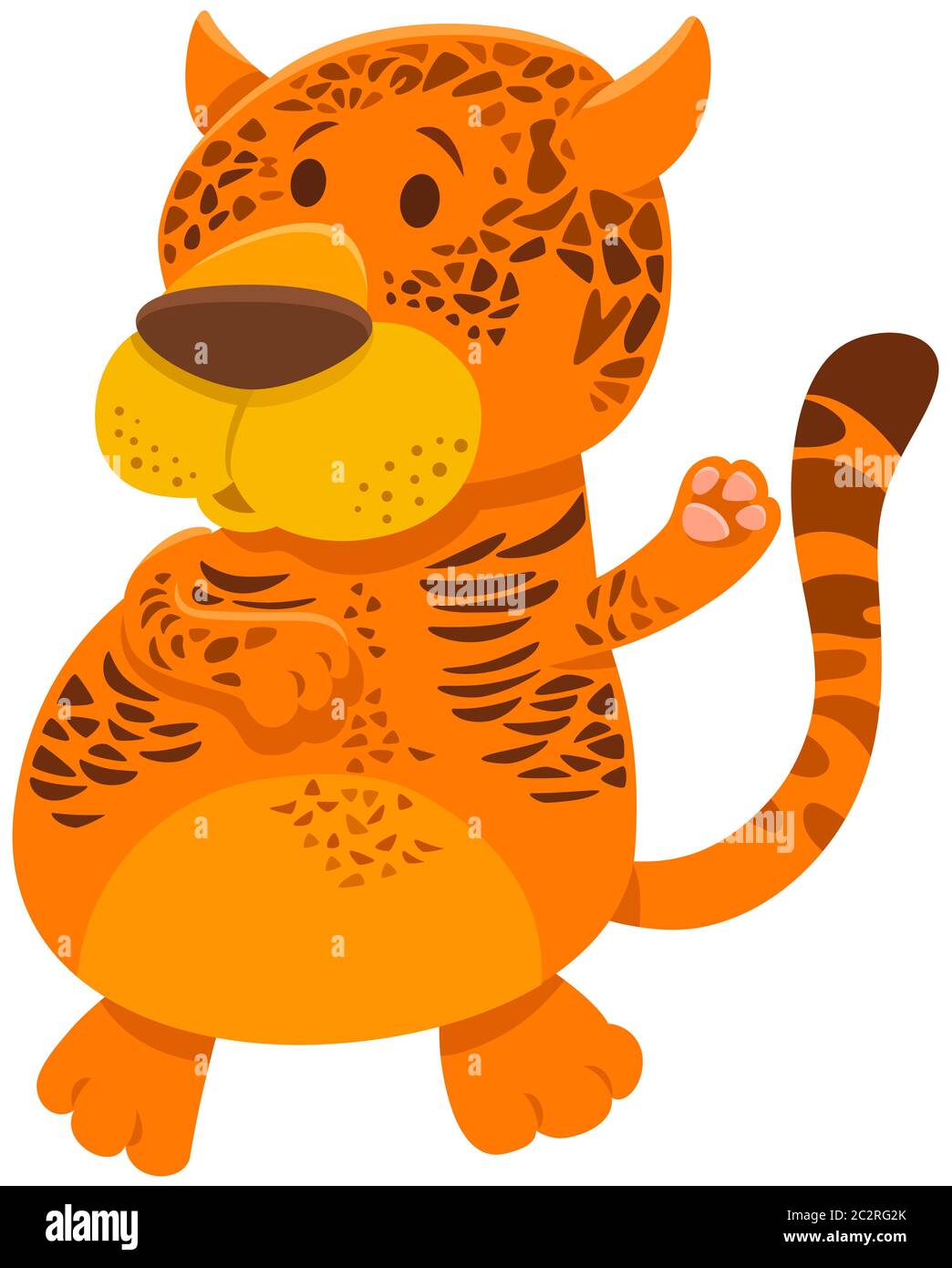 jaguar cartoon wild animal character Stock Photo - Alamy