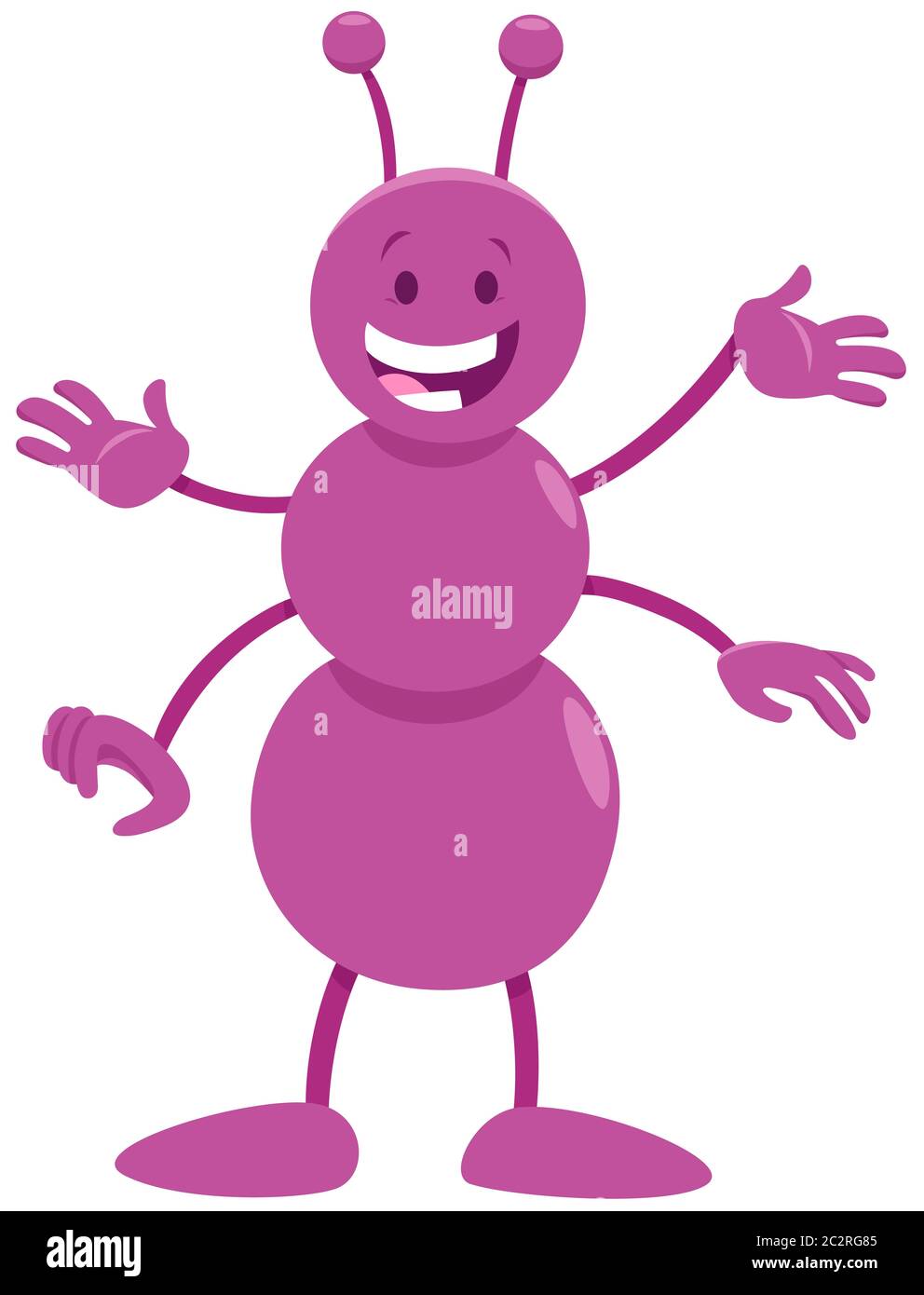 funny ant insect comic animal character Stock Photo - Alamy
